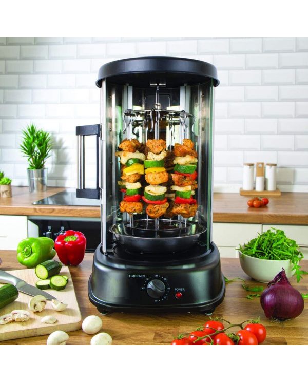 Vertical Rotating Kebab Rotisserie Grill Electric Kitchen Home Chicken ...